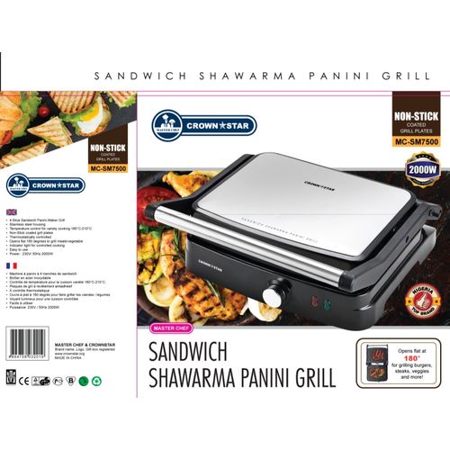 Master Chef 4 Slice-Professional Panini Grill/ Shawarma Toaster ...